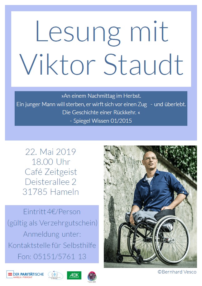 Lesung mit Viktor Staudt am 22. Mai